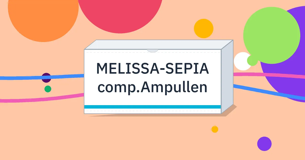 Symbolbild: Packung mit der Aufschrift MELISSA-SEPIA comp.Ampullen (PZN 01751731) – Verfügbarkeit und Bezug in Apotheken in Frankfurt am Main