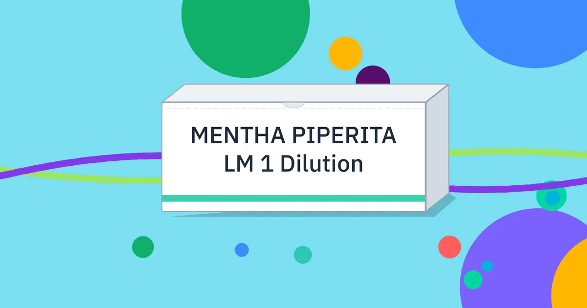 Symbolbild: Packung mit der Aufschrift MENTHA PIPERITA LM 1 Dilution (PZN 13604053) – Verfügbarkeit und Bezug in Apotheken in Frankfurt am Main