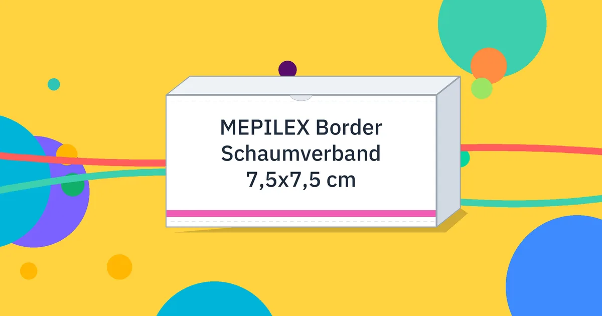 Symbolbild: Packung mit der Aufschrift MEPILEX Border Schaumverband 7,5x7,5 cm (PZN 19265043) – Verfügbarkeit und Bezug in Apotheken in Frankfurt am Main