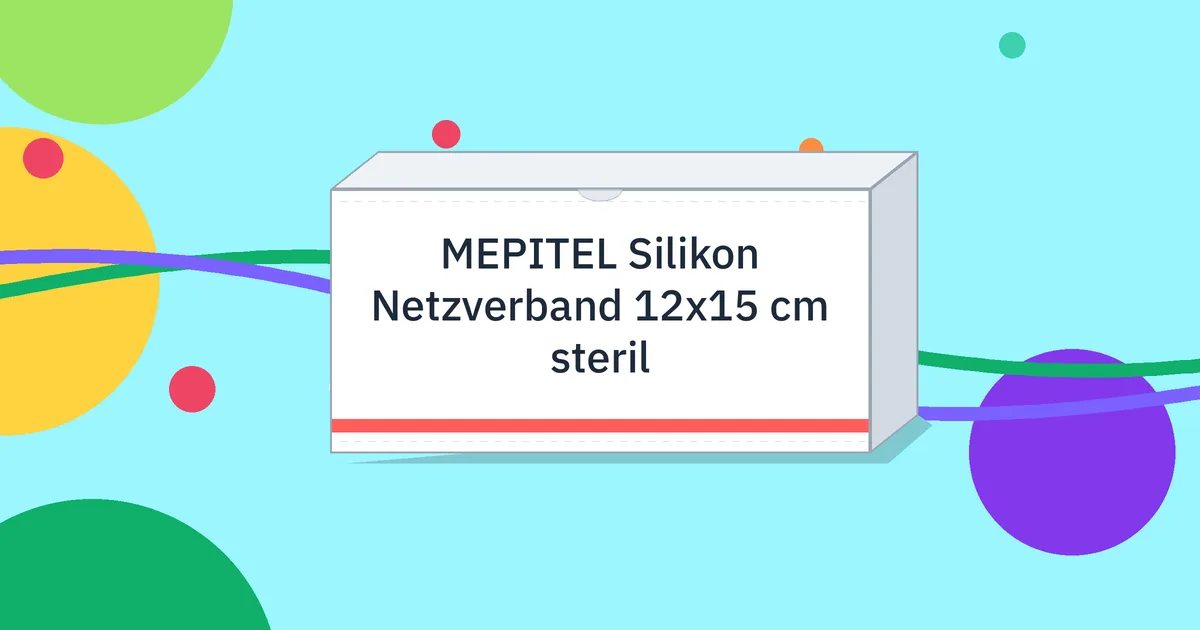 Symbolbild: Packung mit der Aufschrift MEPITEL Silikon Netzverband 12x15 cm steril (PZN 19962210) – Verfügbarkeit und Bezug in Apotheken in Frankfurt am Main