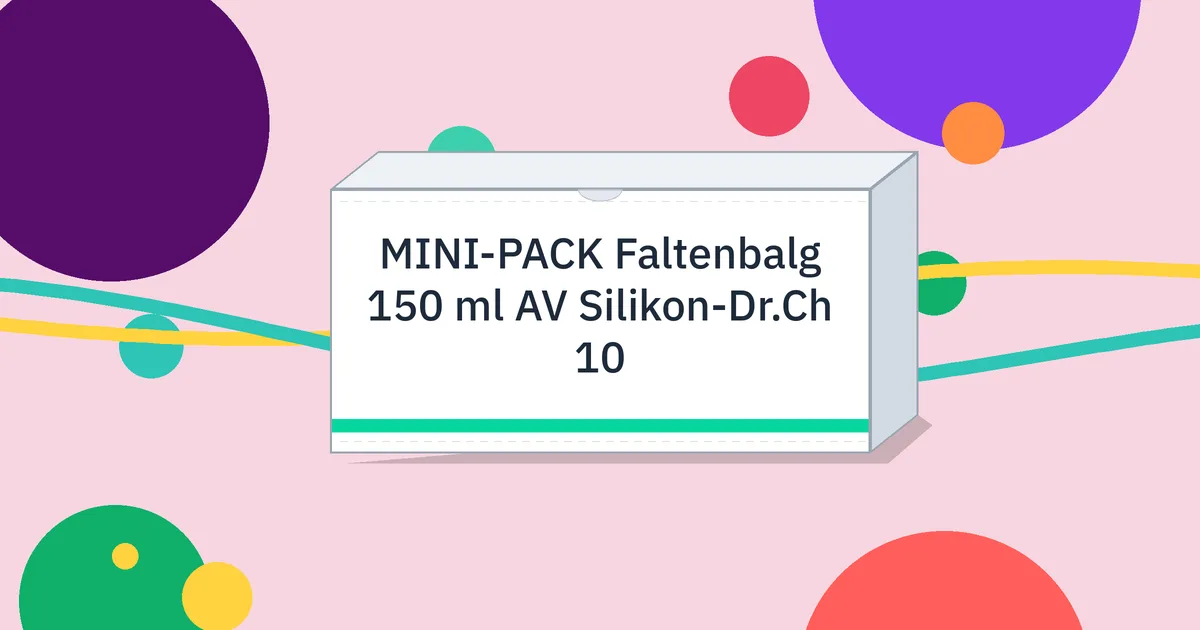 Symbolbild: Packung mit der Aufschrift MINI-PACK Faltenbalg 150 ml AV Silikon-Dr.Ch 10 (PZN 17484048) – Verfügbarkeit und Bezug in Apotheken in Frankfurt am Main