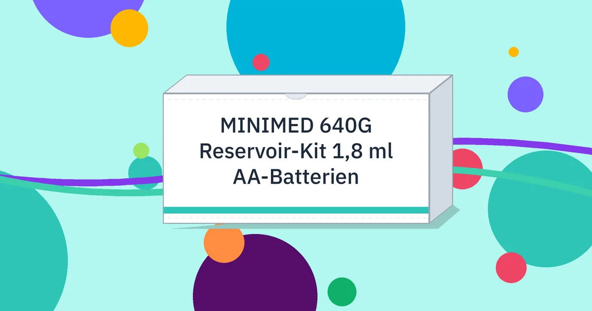 Symbolbild: Packung mit der Aufschrift MINIMED 640G Reservoir-Kit 1,8 ml AA-Batterien (PZN 19695476) – Verfügbarkeit und Bezug in Apotheken in Frankfurt am Main