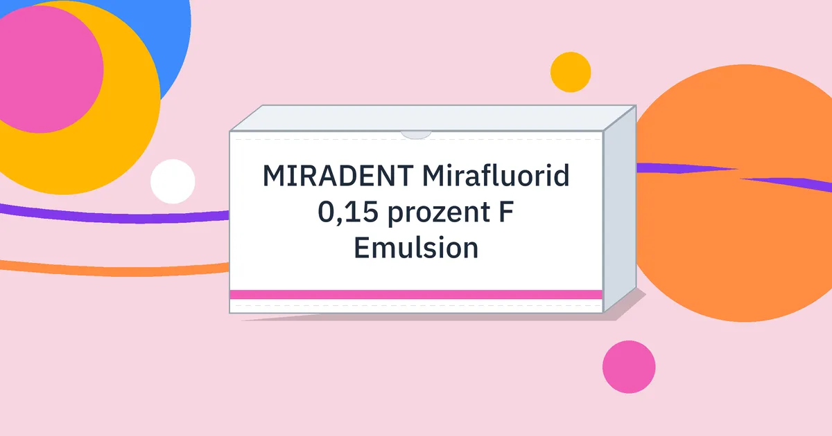 Symbolbild: Packung mit der Aufschrift MIRADENT Mirafluorid 0,15 prozent F Emulsion (PZN 02142738) – Verfügbarkeit und Bezug in Apotheken in Frankfurt am Main