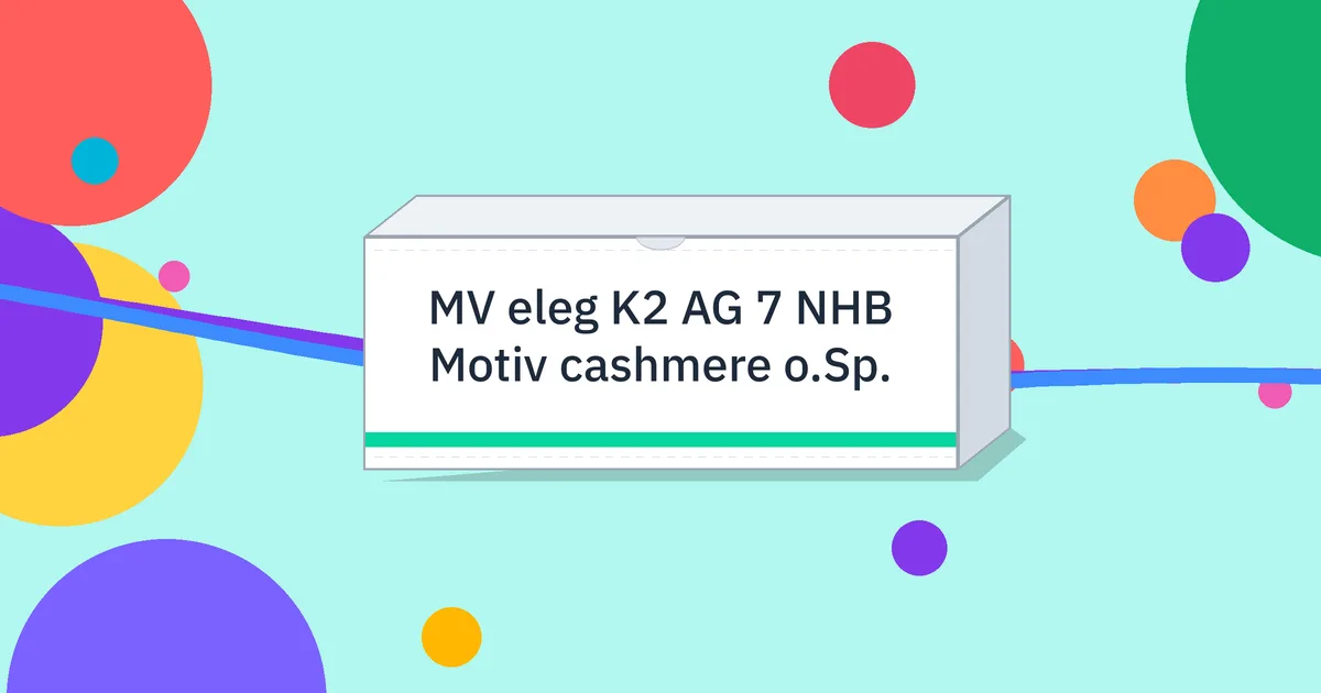Symbolbild: Packung mit der Aufschrift MV eleg K2 AG 7 NHB Motiv cashmere o.Sp. (PZN 15721610) – Verfügbarkeit und Bezug in Apotheken in Frankfurt am Main