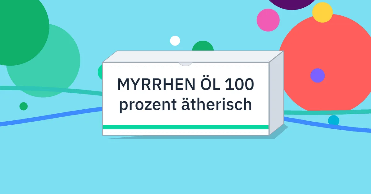 Symbolbild: Packung mit der Aufschrift MYRRHEN ÖL 100 prozent ätherisch (PZN 07204763) – Verfügbarkeit und Bezug in Apotheken in Frankfurt am Main