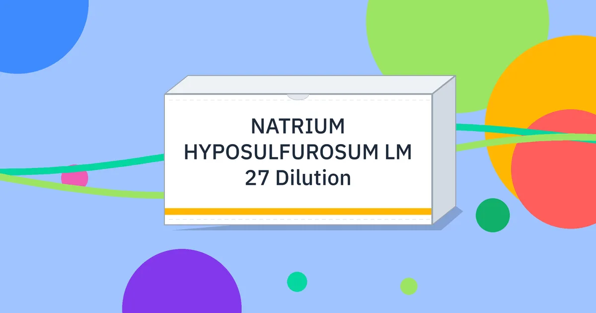 Symbolbild: Packung mit der Aufschrift NATRIUM HYPOSULFUROSUM LM 27 Dilution (PZN 12964074) – Verfügbarkeit und Bezug in Apotheken in Frankfurt am Main