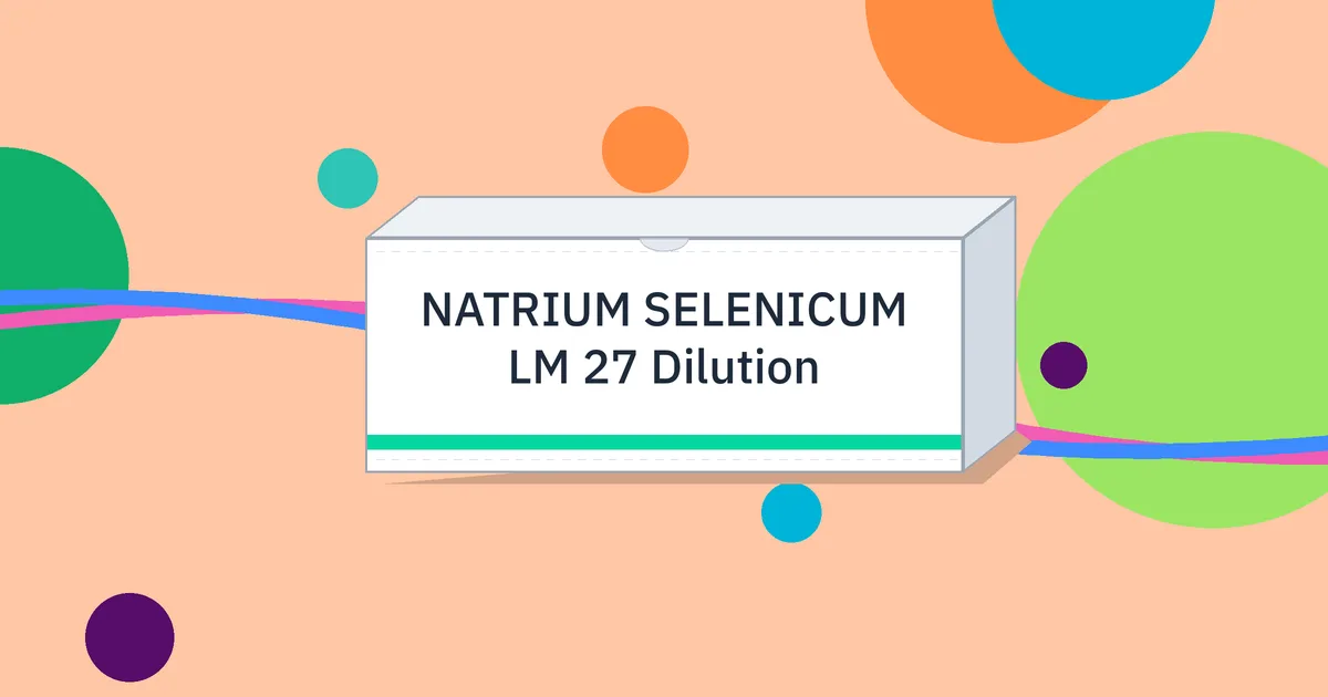 Symbolbild: Packung mit der Aufschrift NATRIUM SELENICUM LM 27 Dilution (PZN 13616955) – Verfügbarkeit und Bezug in Apotheken in Frankfurt am Main