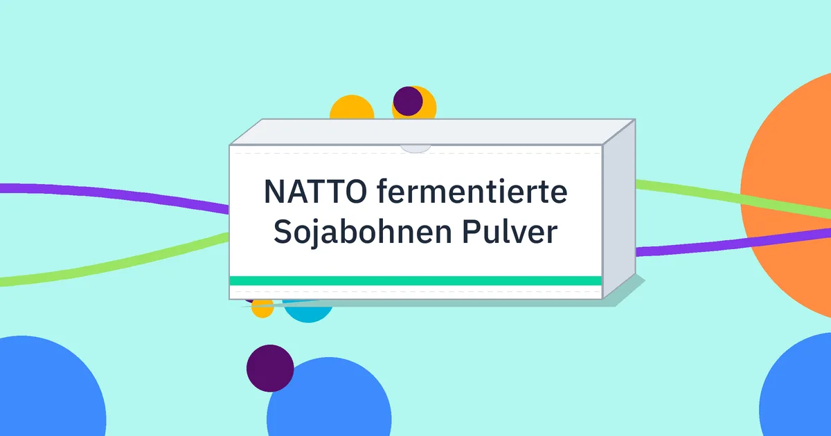 Symbolbild: Packung mit der Aufschrift NATTO fermentierte Sojabohnen Pulver (PZN 12649119) – Verfügbarkeit und Bezug in Apotheken in Frankfurt am Main