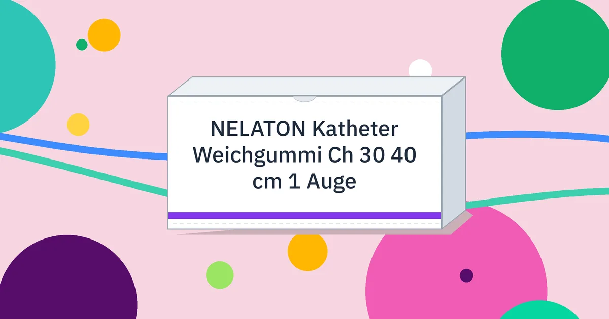 Symbolbild: Packung mit der Aufschrift NELATON Katheter Weichgummi Ch 30 40 cm 1 Auge (PZN 10085983) – Verfügbarkeit und Bezug in Apotheken in Frankfurt am Main