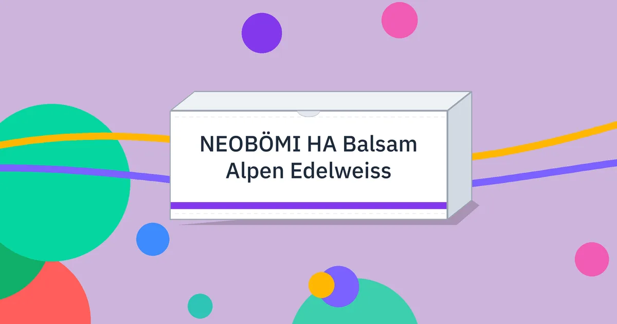 Symbolbild: Packung mit der Aufschrift NEOBÖMI HA Balsam Alpen Edelweiss (PZN 20574967) – Verfügbarkeit und Bezug in Apotheken in Frankfurt am Main