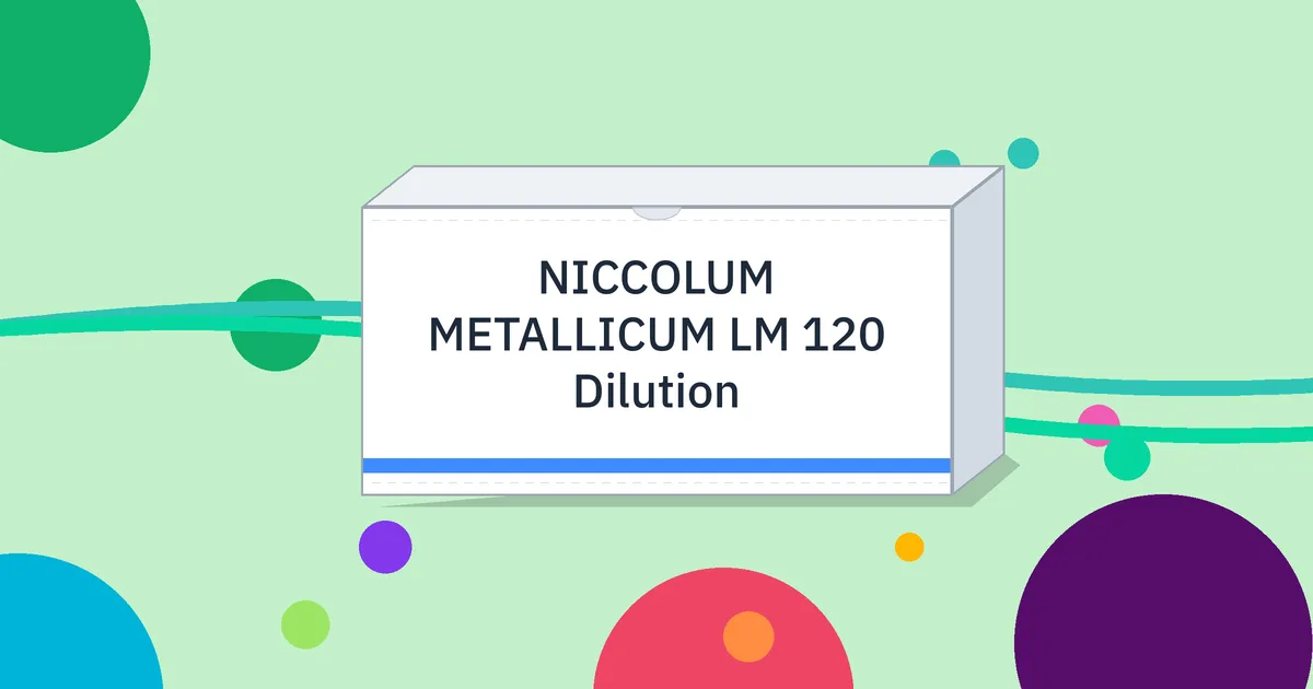 Symbolbild: Packung mit der Aufschrift NICCOLUM METALLICUM LM 120 Dilution (PZN 12968474) – Verfügbarkeit und Bezug in Apotheken in Frankfurt am Main