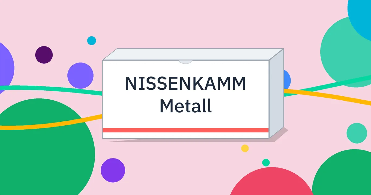 Symbolbild: Packung mit der Aufschrift NISSENKAMM Metall (PZN 04998171) – Verfügbarkeit und Bezug in Apotheken in Frankfurt am Main