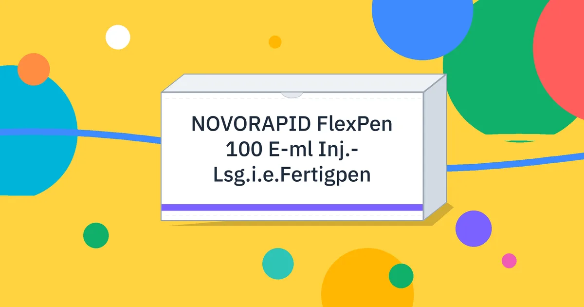 Symbolbild: Packung mit der Aufschrift NOVORAPID FlexPen 100 E-ml Inj.-Lsg.i.e.Fertigpen (PZN 01007671) – Verfügbarkeit und Bezug in Apotheken in Frankfurt am Main