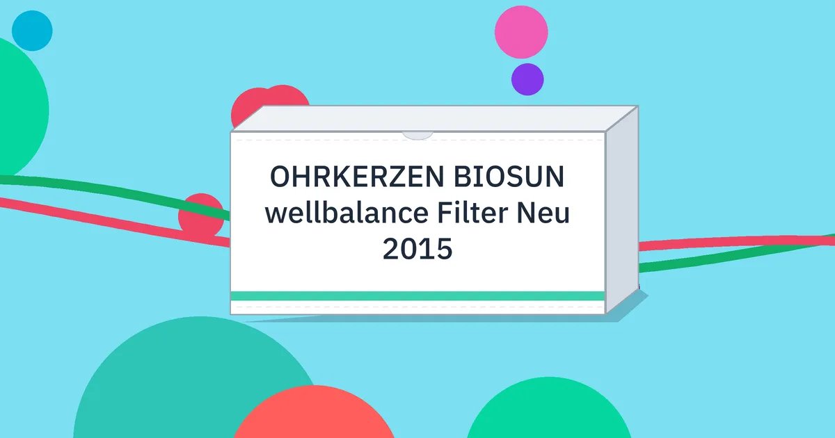 Symbolbild: Packung mit der Aufschrift OHRKERZEN BIOSUN wellbalance Filter Neu 2015 (PZN 11133425) – Verfügbarkeit und Bezug in Apotheken in Frankfurt am Main