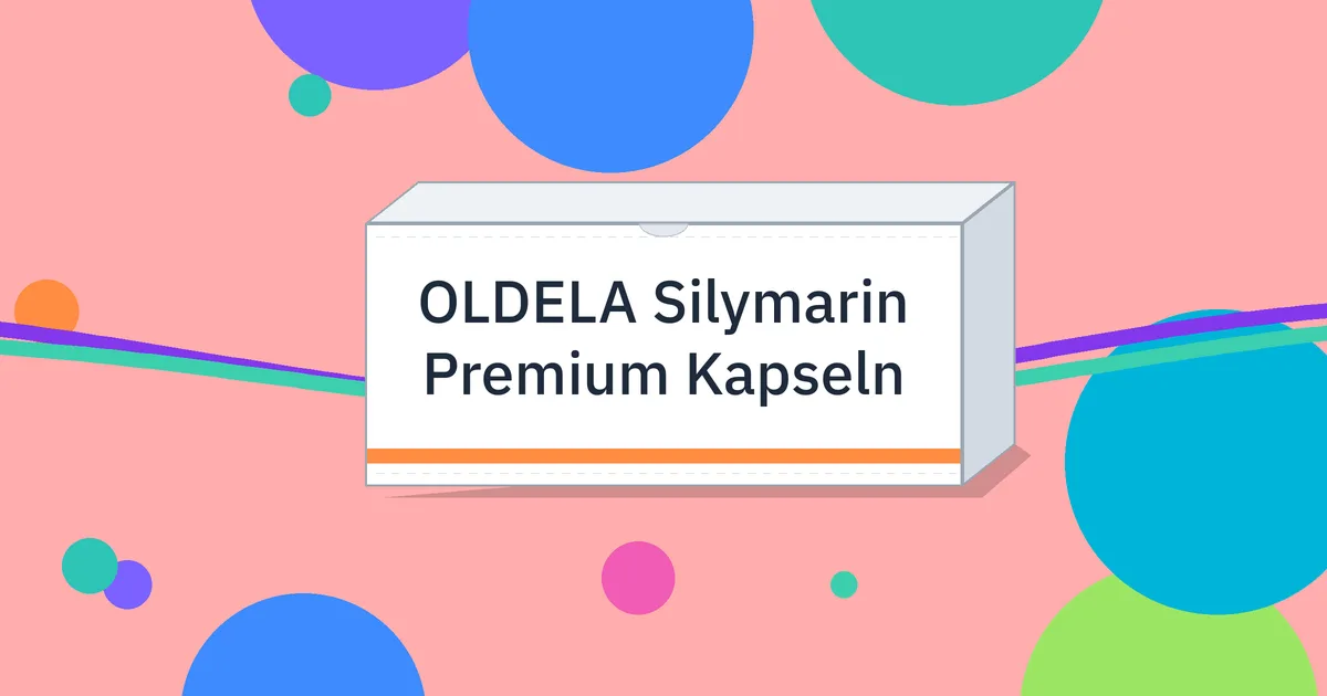 Symbolbild: Packung mit der Aufschrift OLDELA Silymarin Premium Kapseln (PZN 20349880) – Verfügbarkeit und Bezug in Apotheken in Frankfurt am Main