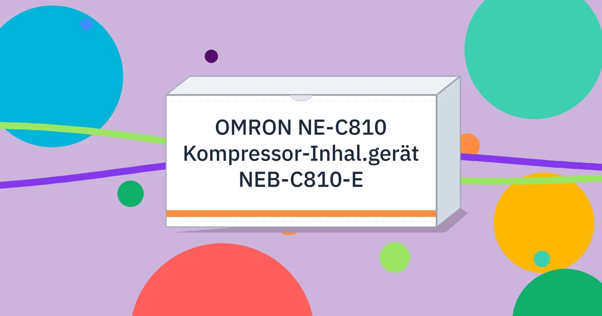Symbolbild: Packung mit der Aufschrift OMRON NE-C810 Kompressor-Inhal.gerät NEB-C810-E (PZN 19134861) – Verfügbarkeit und Bezug in Apotheken in Frankfurt am Main