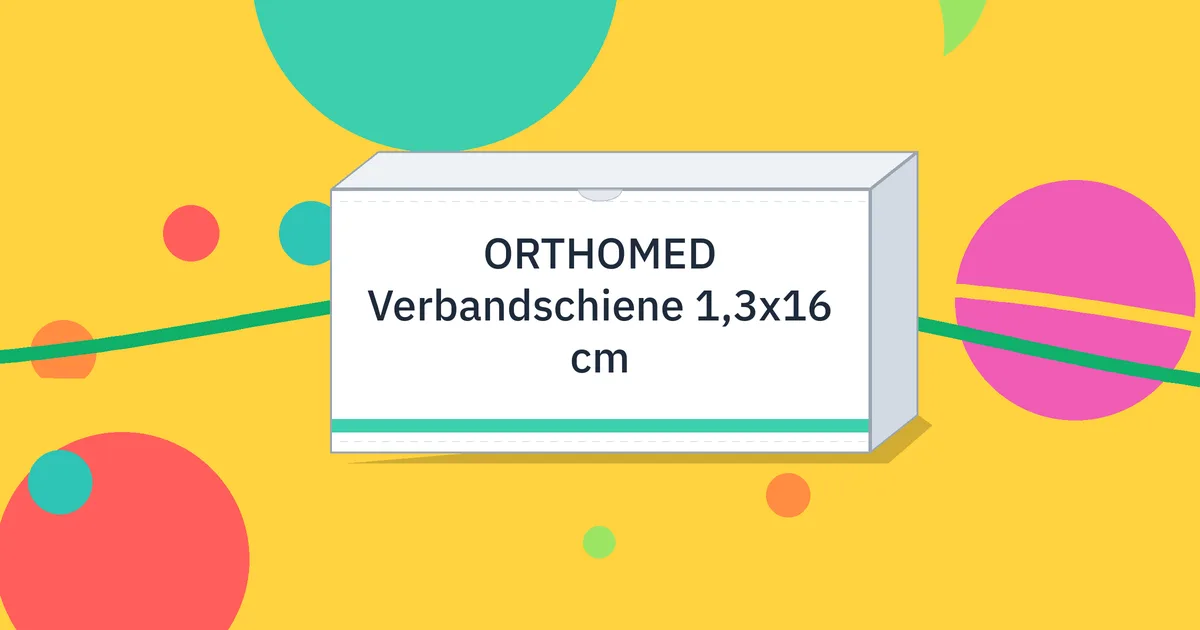 Symbolbild: Packung mit der Aufschrift ORTHOMED Verbandschiene 1,3x16 cm (PZN 08815492) – Verfügbarkeit und Bezug in Apotheken in Frankfurt am Main