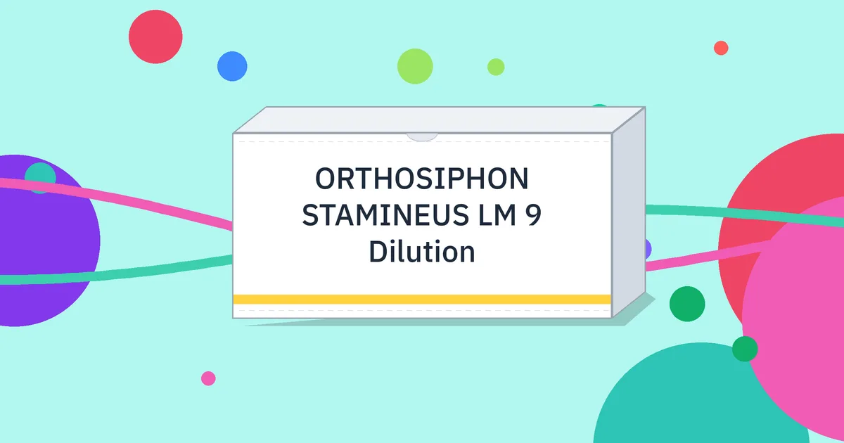 Symbolbild: Packung mit der Aufschrift ORTHOSIPHON STAMINEUS LM 9 Dilution (PZN 13627982) – Verfügbarkeit und Bezug in Apotheken in Frankfurt am Main