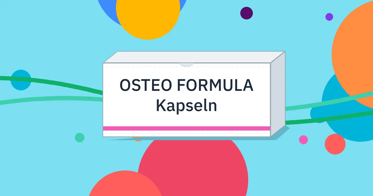 Symbolbild: Packung mit der Aufschrift OSTEO FORMULA Kapseln (PZN 18771465) – Verfügbarkeit und Bezug in Apotheken in Frankfurt am Main
