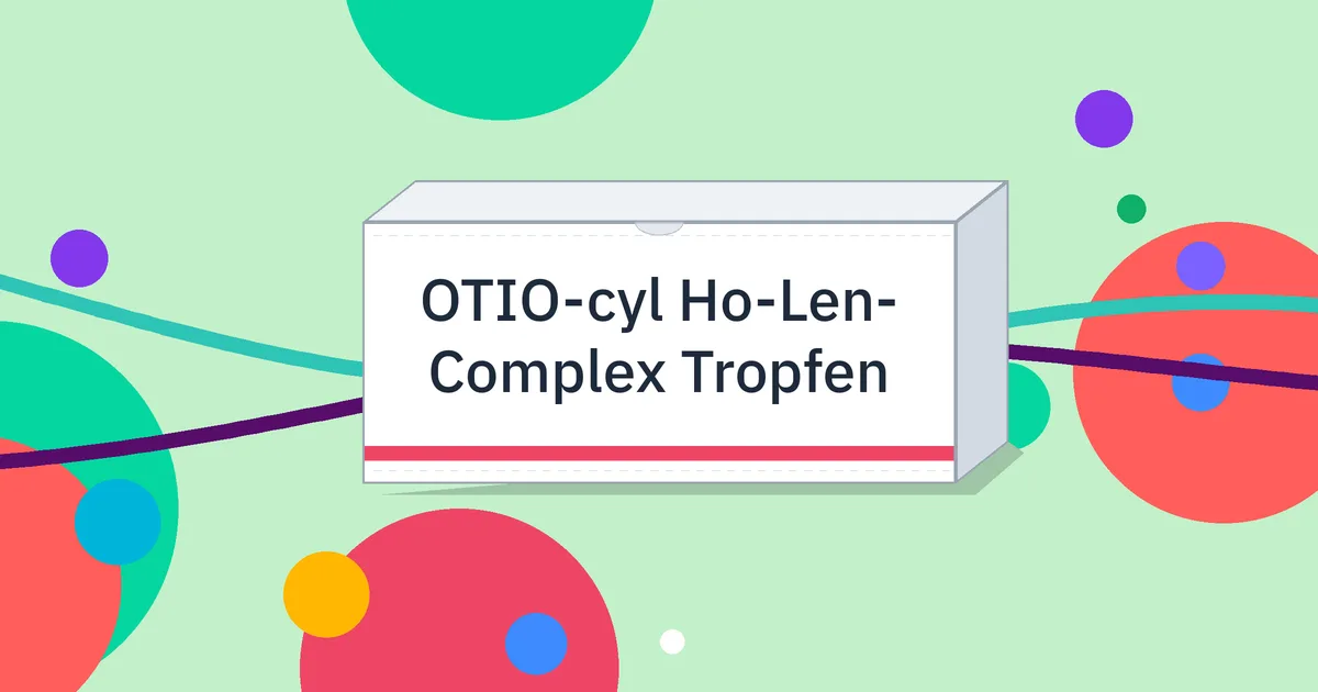 Symbolbild: Packung mit der Aufschrift OTIO-cyl Ho-Len-Complex Tropfen (PZN 07653426) – Verfügbarkeit und Bezug in Apotheken in Frankfurt am Main