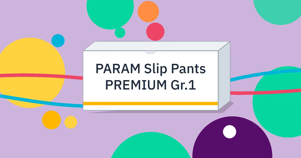 Symbolbild: Packung mit der Aufschrift PARAM Slip Pants PREMIUM Gr.1 (PZN 18404235) – Verfügbarkeit und Bezug in Apotheken in Frankfurt am Main