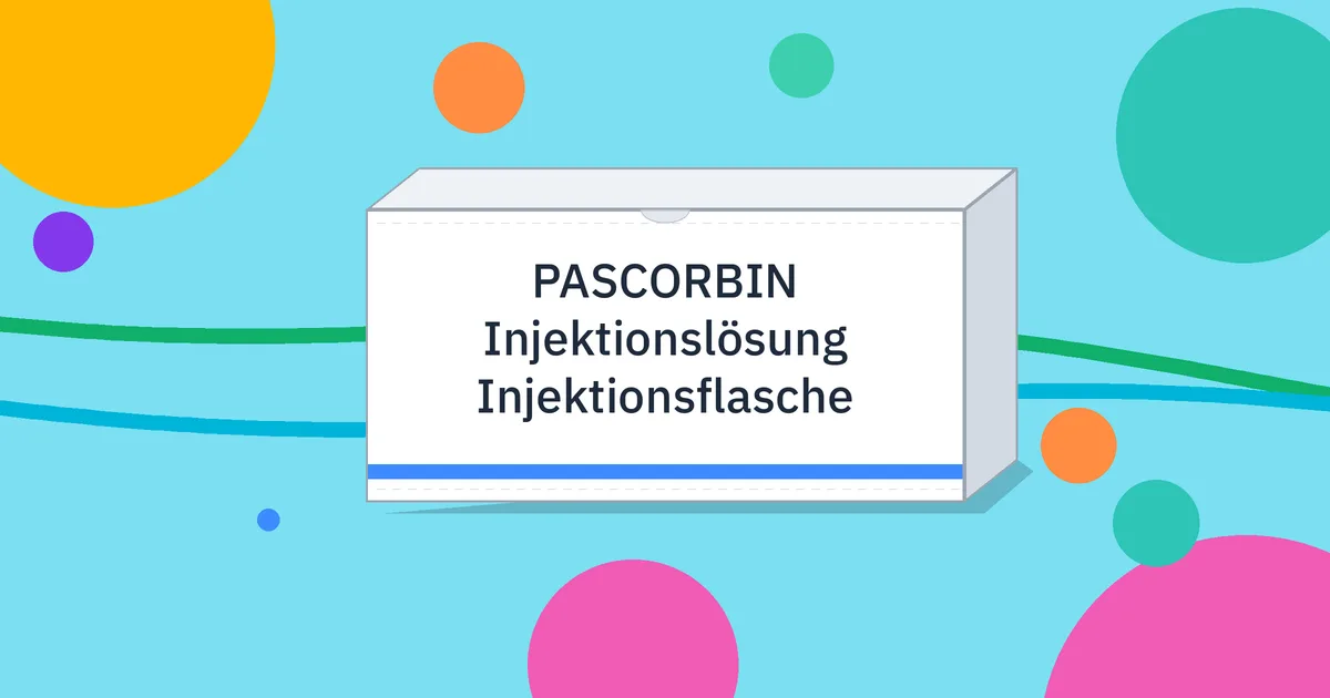 Symbolbild: Packung mit der Aufschrift PASCORBIN Injektionslösung Injektionsflasche (PZN 12507170) – Verfügbarkeit und Bezug in Apotheken in Frankfurt am Main