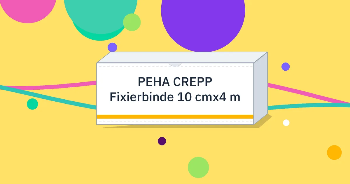 Symbolbild: Packung mit der Aufschrift PEHA CREPP Fixierbinde 10 cmx4 m (PZN 19703069) – Verfügbarkeit und Bezug in Apotheken in Frankfurt am Main