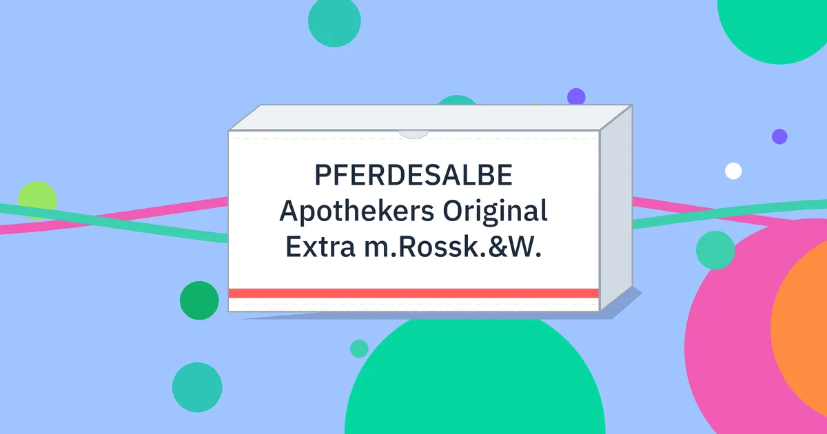 Symbolbild: Packung mit der Aufschrift PFERDESALBE Apothekers Original Extra m.Rossk.&W. (PZN 15815475) – Verfügbarkeit und Bezug in Apotheken in Frankfurt am Main