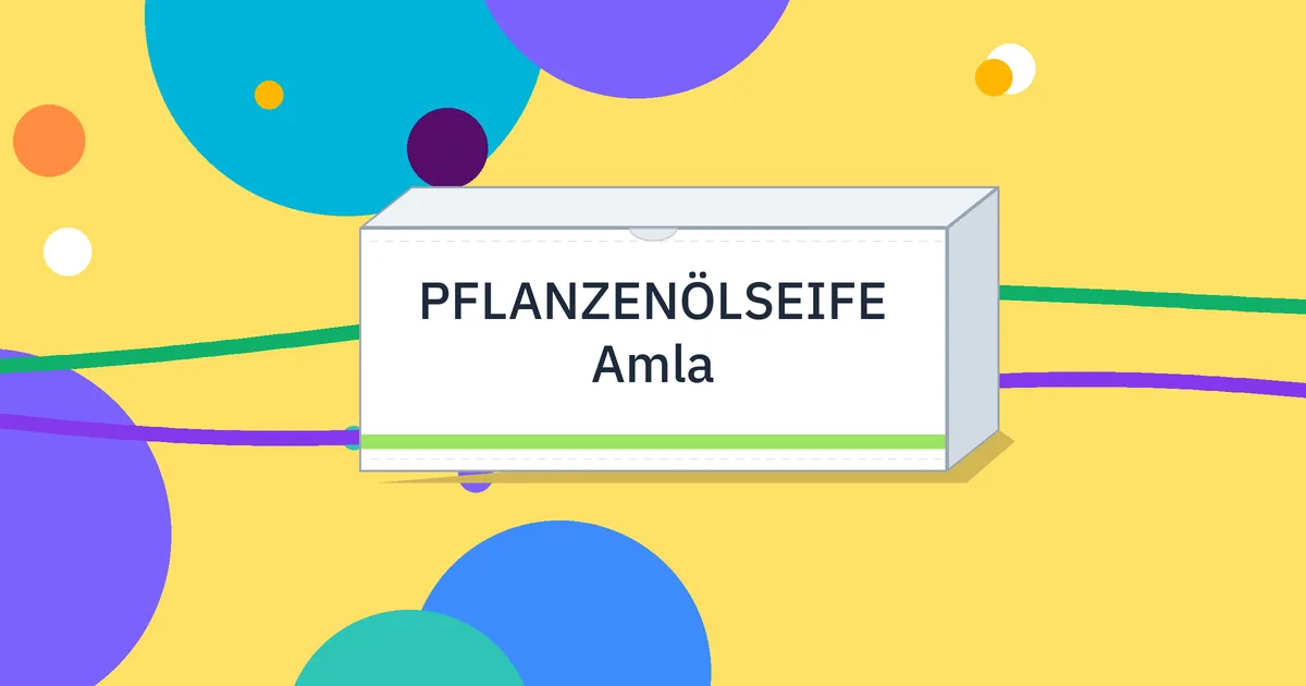 Symbolbild: Packung mit der Aufschrift PFLANZENÖLSEIFE Amla (PZN 09120869) – Verfügbarkeit und Bezug in Apotheken in Frankfurt am Main