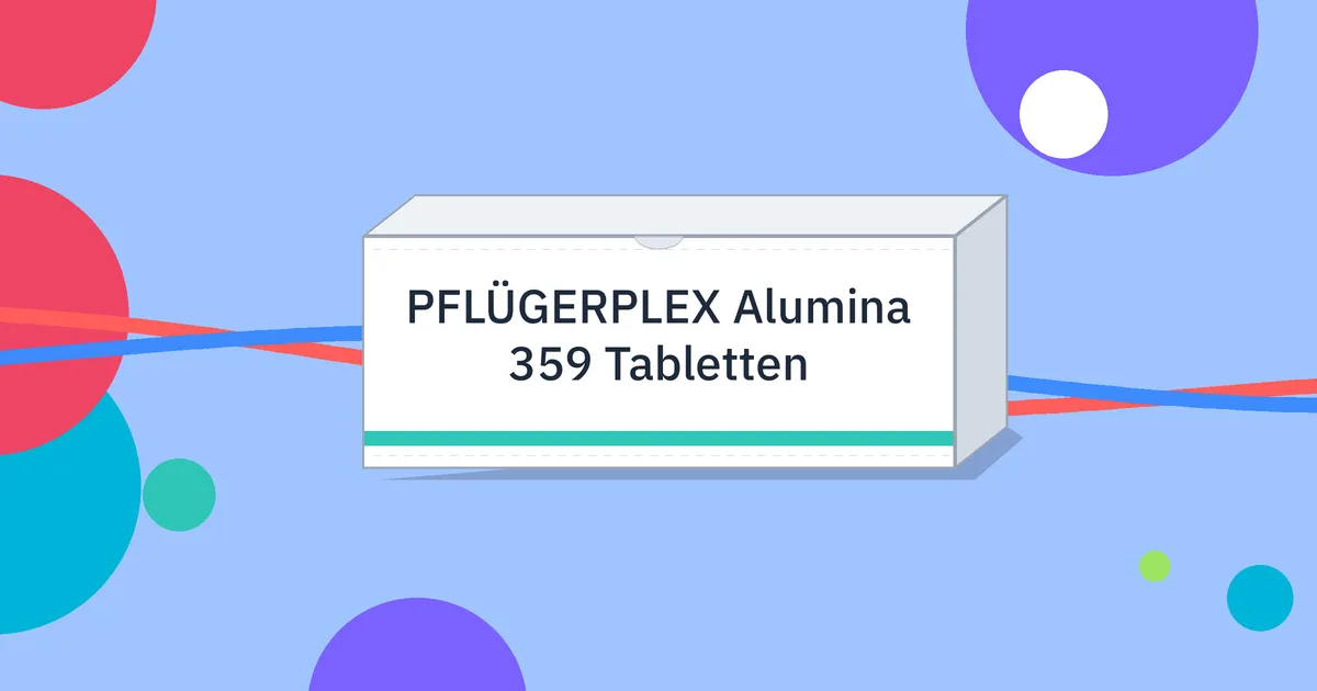 Symbolbild: Packung mit der Aufschrift PFLÜGERPLEX Alumina 359 Tabletten (PZN 04464110) – Verfügbarkeit und Bezug in Apotheken in Frankfurt am Main