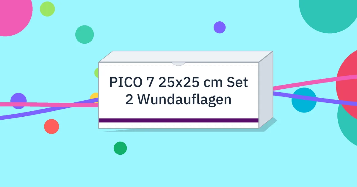 Symbolbild: Packung mit der Aufschrift PICO 7 25x25 cm Set 2 Wundauflagen (PZN 13355093) – Verfügbarkeit und Bezug in Apotheken in Frankfurt am Main