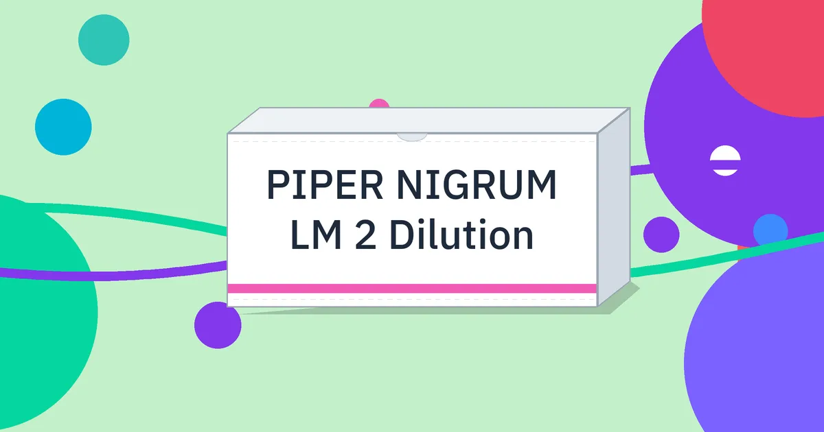 Symbolbild: Packung mit der Aufschrift PIPER NIGRUM LM 2 Dilution (PZN 13644696) – Verfügbarkeit und Bezug in Apotheken in Frankfurt am Main