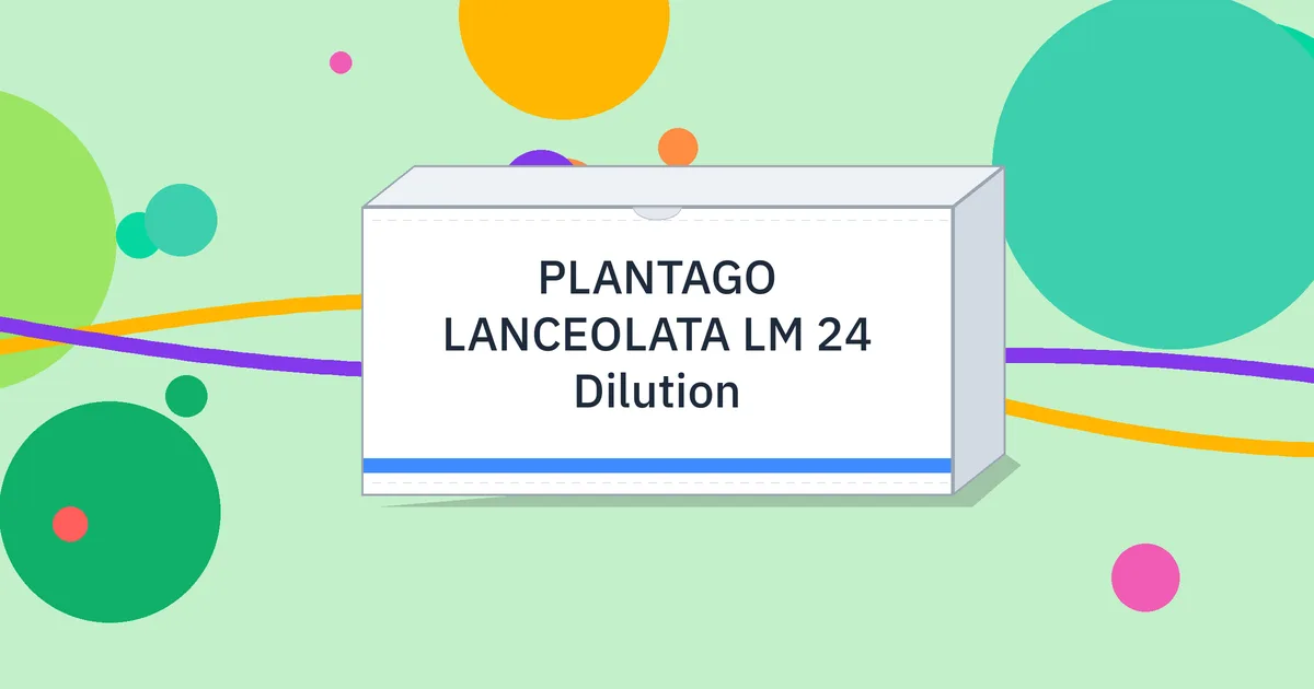 Symbolbild: Packung mit der Aufschrift PLANTAGO LANCEOLATA LM 24 Dilution (PZN 13037134) – Verfügbarkeit und Bezug in Apotheken in Frankfurt am Main