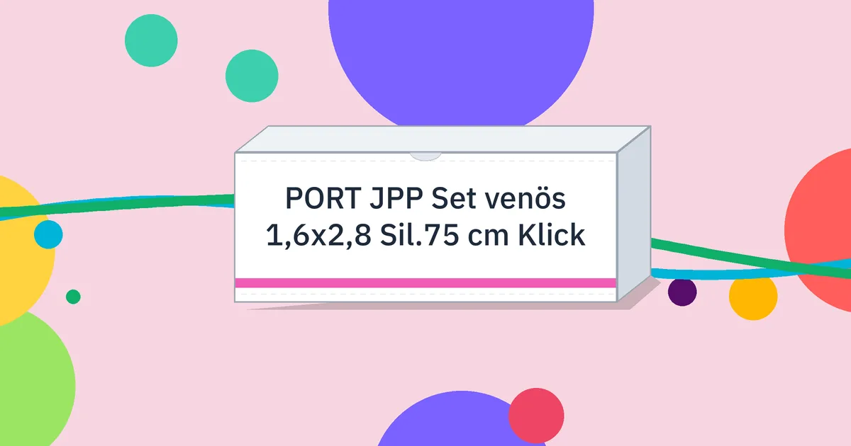 Symbolbild: Packung mit der Aufschrift PORT JPP Set venös 1,6x2,8 Sil.75 cm Klick (PZN 03177012) – Verfügbarkeit und Bezug in Apotheken in Frankfurt am Main