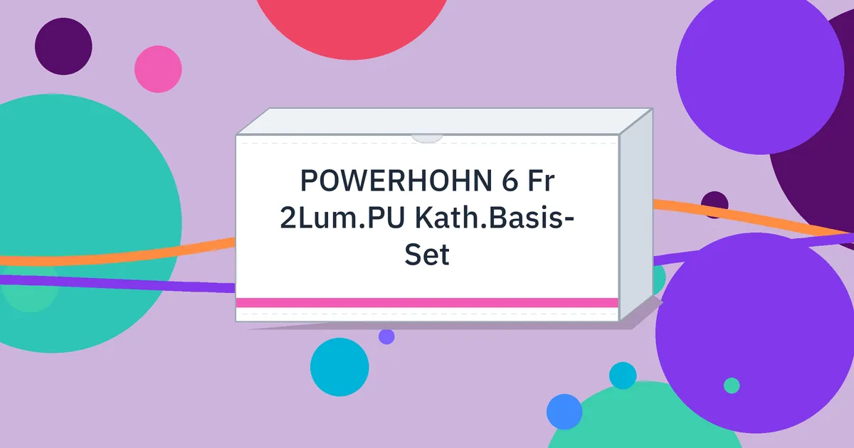 Symbolbild: Packung mit der Aufschrift POWERHOHN 6 Fr 2Lum.PU Kath.Basis-Set (PZN 14185138) – Verfügbarkeit und Bezug in Apotheken in Frankfurt am Main