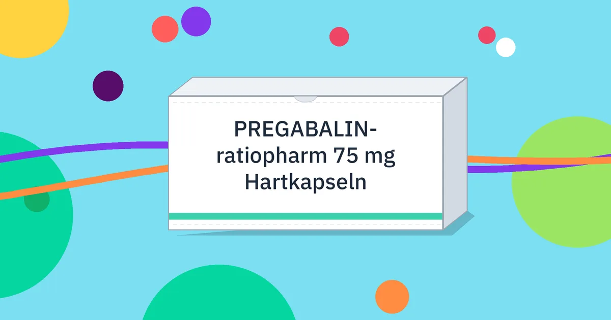 Symbolbild: Packung mit der Aufschrift PREGABALIN-ratiopharm 75 mg Hartkapseln (PZN 14308204) – Verfügbarkeit und Bezug in Apotheken in Frankfurt am Main