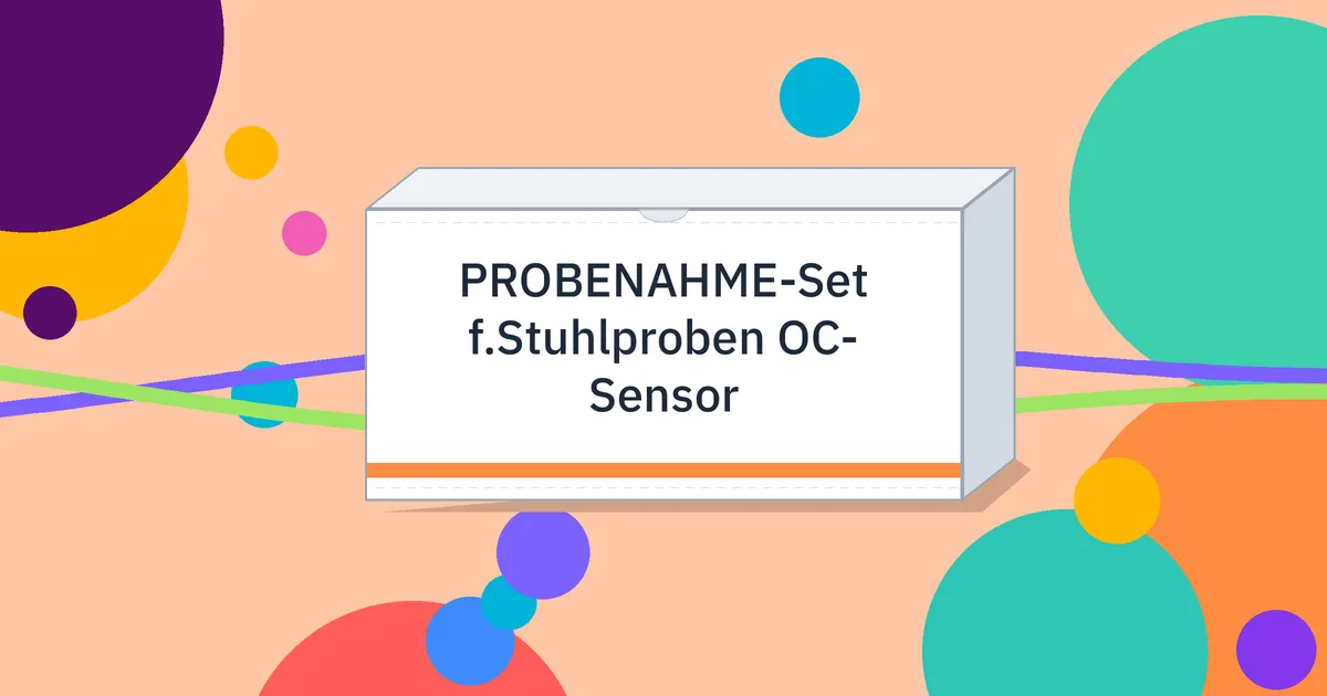 Symbolbild: Packung mit der Aufschrift PROBENAHME-Set f.Stuhlproben OC-Sensor (PZN 20935069) – Verfügbarkeit und Bezug in Apotheken in Frankfurt am Main