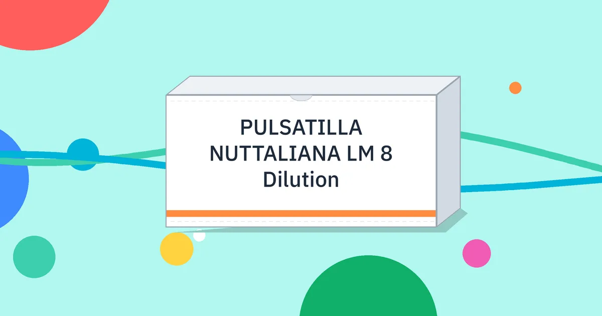 Symbolbild: Packung mit der Aufschrift PULSATILLA NUTTALIANA LM 8 Dilution (PZN 13671279) – Verfügbarkeit und Bezug in Apotheken in Frankfurt am Main