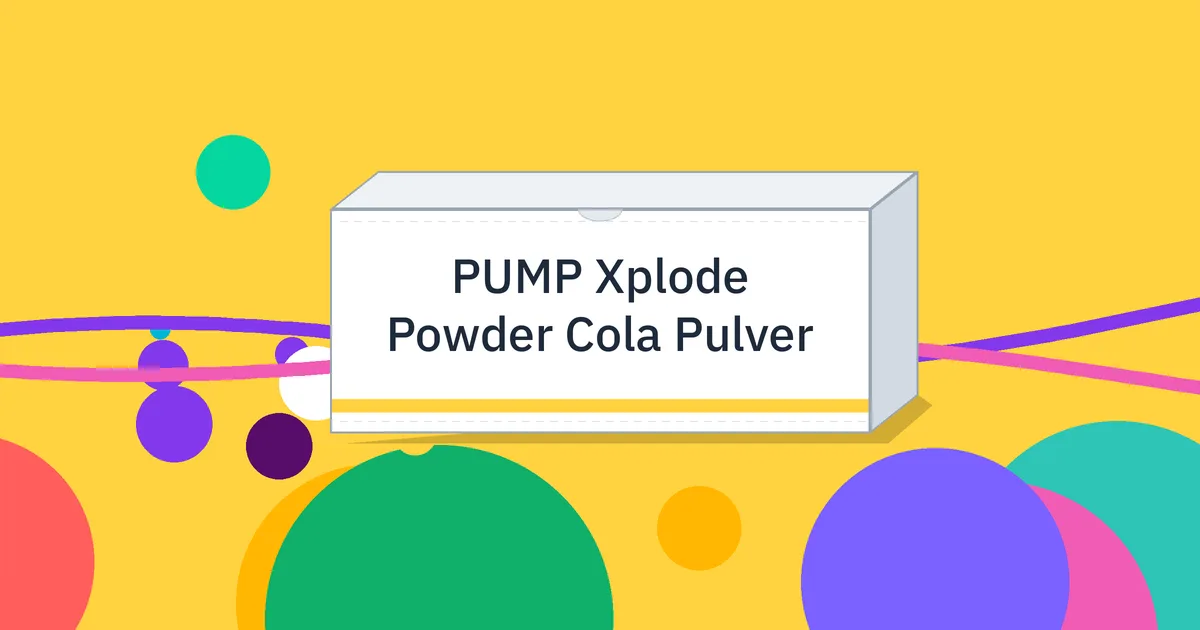 Symbolbild: Packung mit der Aufschrift PUMP Xplode Powder Cola Pulver (PZN 18734961) – Verfügbarkeit und Bezug in Apotheken in Frankfurt am Main