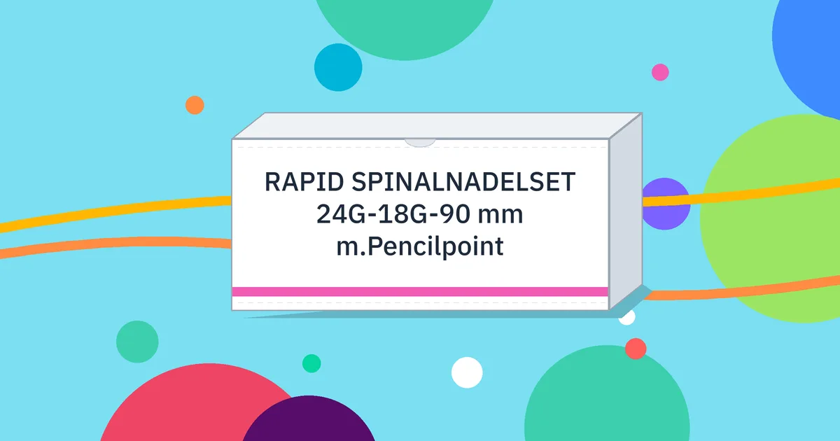 Symbolbild: Packung mit der Aufschrift RAPID SPINALNADELSET 24G-18G-90 mm m.Pencilpoint (PZN 02362701) – Verfügbarkeit und Bezug in Apotheken in Frankfurt am Main