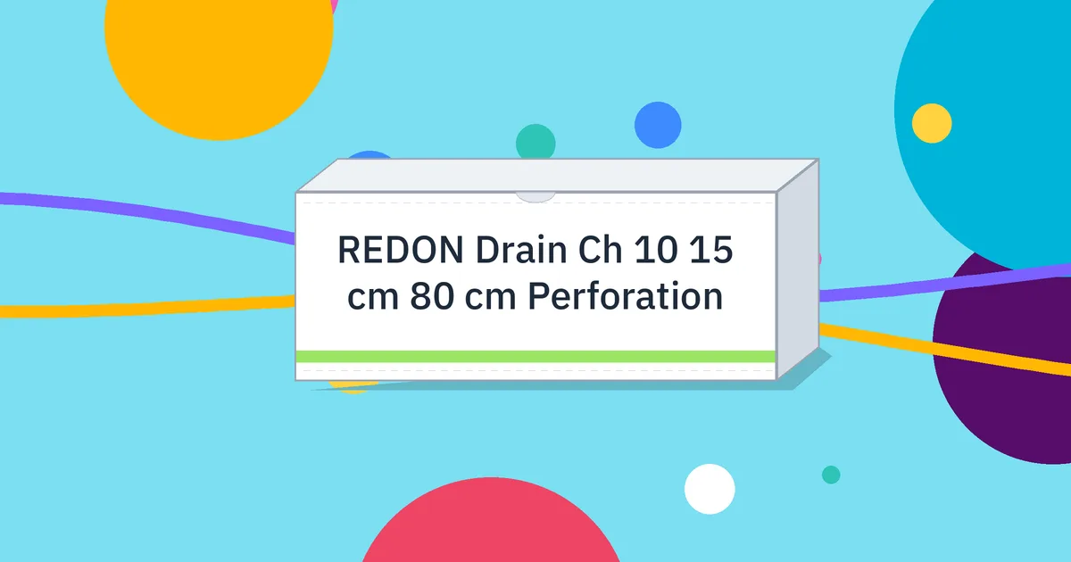 Symbolbild: Packung mit der Aufschrift REDON Drain Ch 10 15 cm 80 cm Perforation (PZN 11171466) – Verfügbarkeit und Bezug in Apotheken in Frankfurt am Main