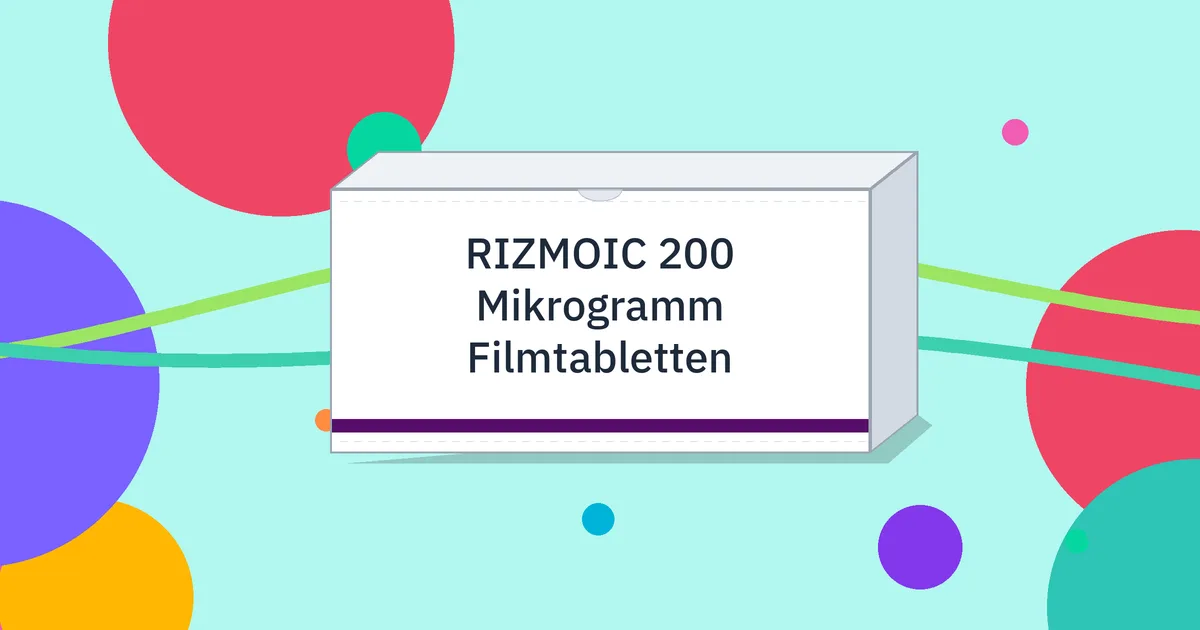 Symbolbild: Packung mit der Aufschrift RIZMOIC 200 Mikrogramm Filmtabletten (PZN 15735747) – Verfügbarkeit und Bezug in Apotheken in Frankfurt am Main