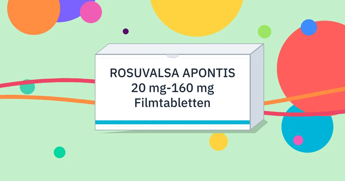 Symbolbild: Packung mit der Aufschrift ROSUVALSA APONTIS 20 mg-160 mg Filmtabletten (PZN 18782345) – Verfügbarkeit und Bezug in Apotheken in Frankfurt am Main