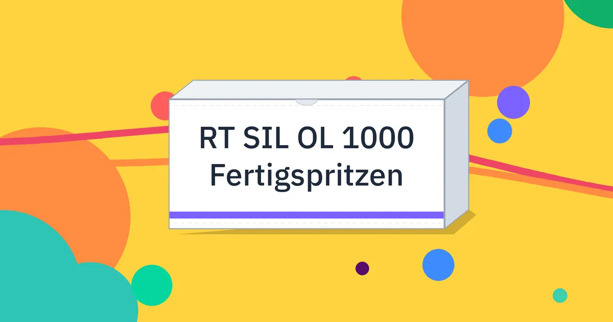 Symbolbild: Packung mit der Aufschrift RT SIL OL 1000 Fertigspritzen (PZN 05378737) – Verfügbarkeit und Bezug in Apotheken in Frankfurt am Main