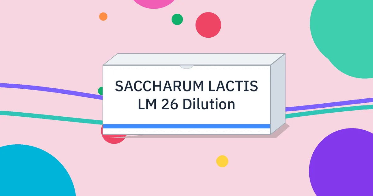 Symbolbild: Packung mit der Aufschrift SACCHARUM LACTIS LM 26 Dilution (PZN 13176870) – Verfügbarkeit und Bezug in Apotheken in Frankfurt am Main