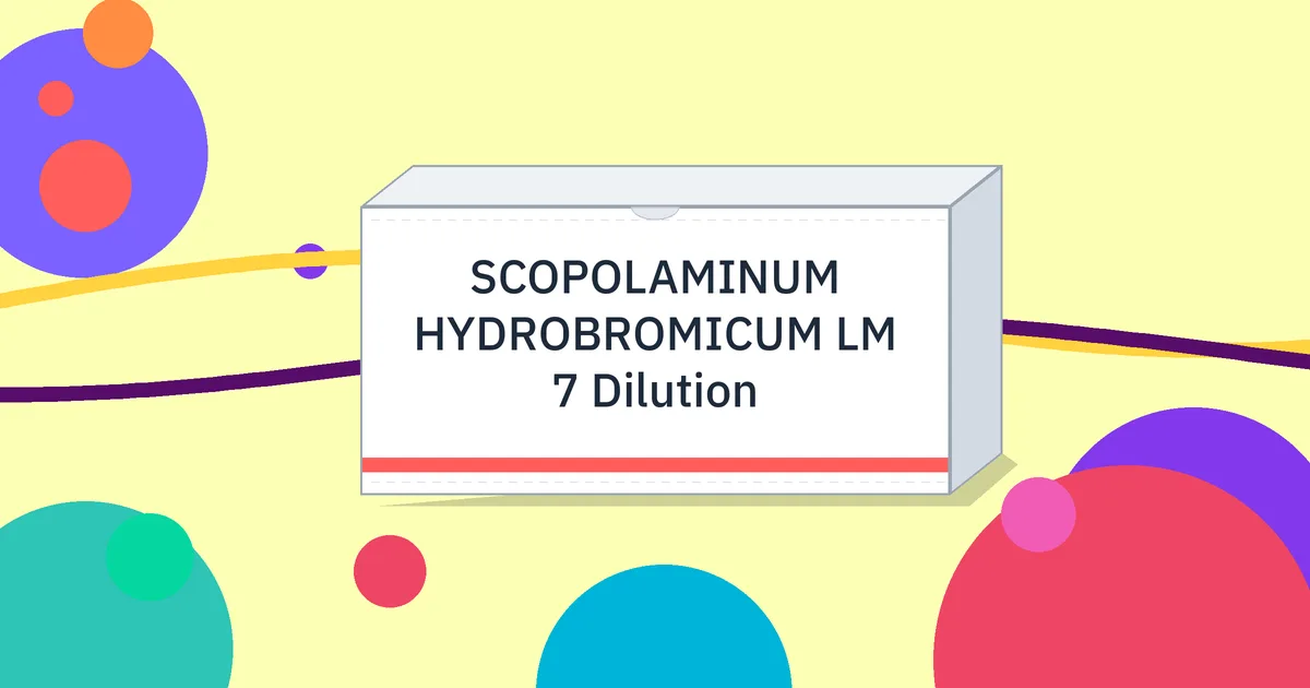Symbolbild: Packung mit der Aufschrift SCOPOLAMINUM HYDROBROMICUM LM 7 Dilution (PZN 13690992) – Verfügbarkeit und Bezug in Apotheken in Frankfurt am Main