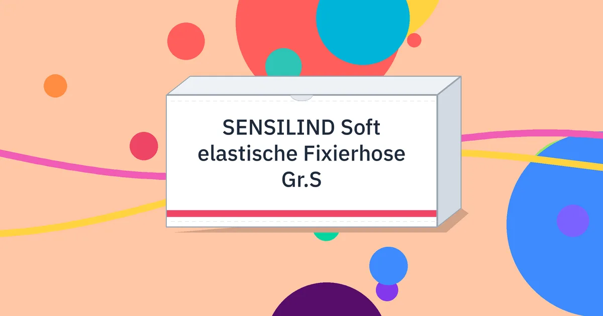 Symbolbild: Packung mit der Aufschrift SENSILIND Soft elastische Fixierhose Gr.S (PZN 17194267) – Verfügbarkeit und Bezug in Apotheken in Frankfurt am Main