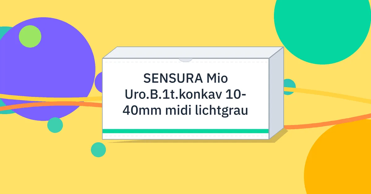 Symbolbild: Packung mit der Aufschrift SENSURA Mio Uro.B.1t.konkav 10-40mm midi lichtgrau (PZN 12548022) – Verfügbarkeit und Bezug in Apotheken in Frankfurt am Main