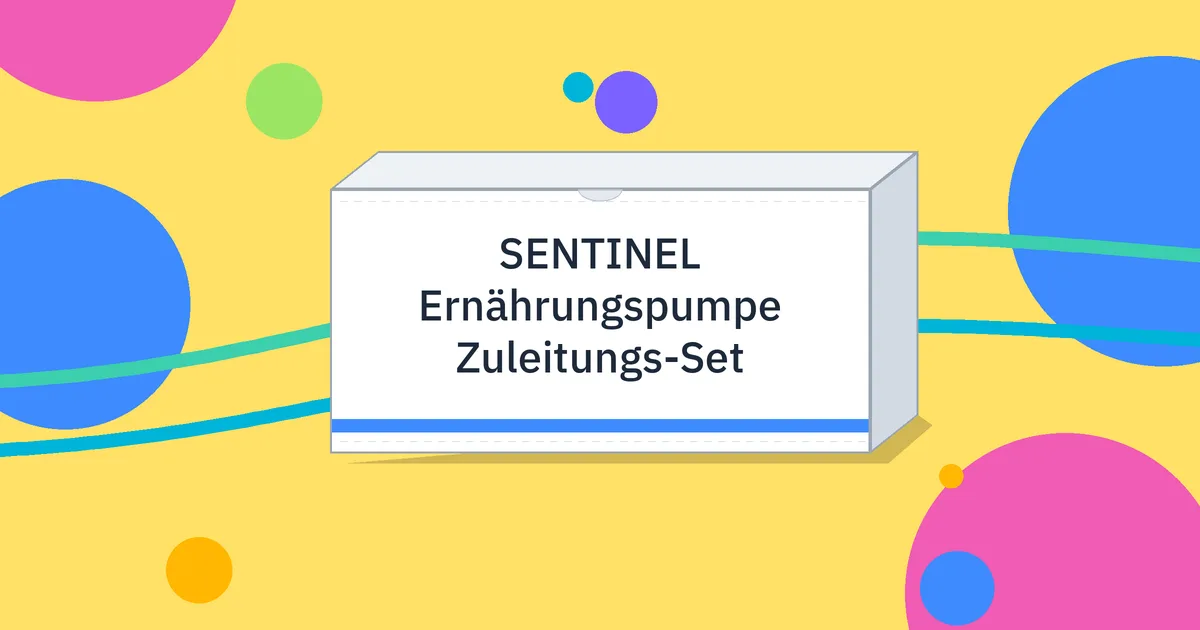 Symbolbild: Packung mit der Aufschrift SENTINEL Ernährungspumpe Zuleitungs-Set (PZN 05748743) – Verfügbarkeit und Bezug in Apotheken in Frankfurt am Main