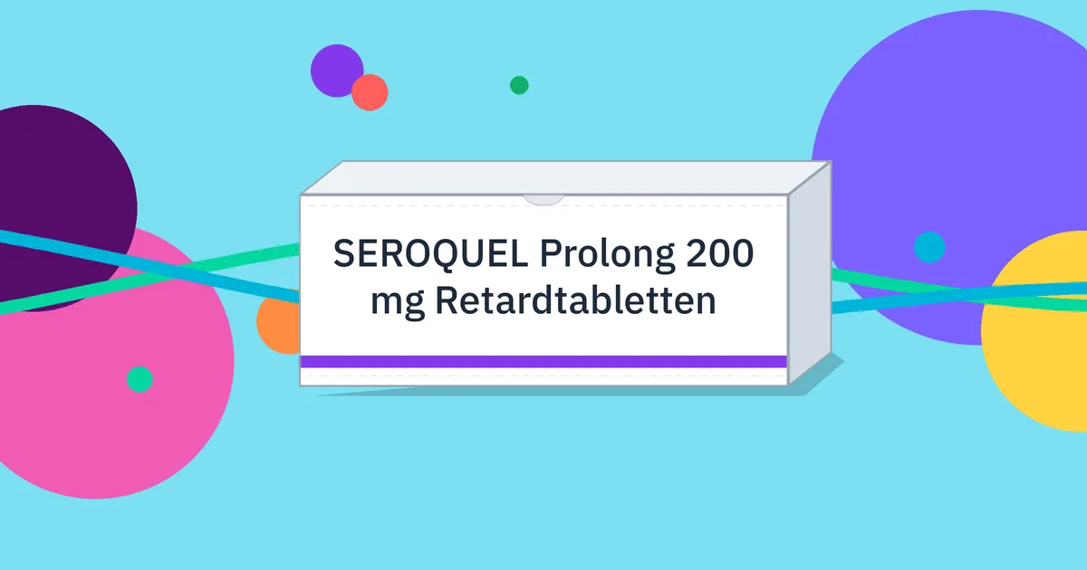 Symbolbild: Packung mit der Aufschrift SEROQUEL Prolong 200 mg Retardtabletten (PZN 03422339) – Verfügbarkeit und Bezug in Apotheken in Frankfurt am Main